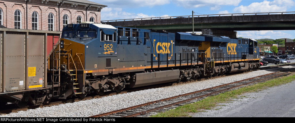 CSX 952 ES44AH trails CSX 757 ES44AH with a South Carolina Public Service Authority loaded coal ...